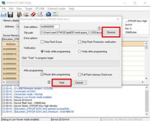 MCU program implementation [Program transfer using ST-LINK]